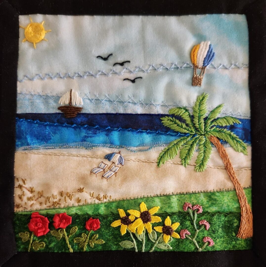January 2025 Stitch-a-long: Tropical Days in Crazy Quilting Style ...